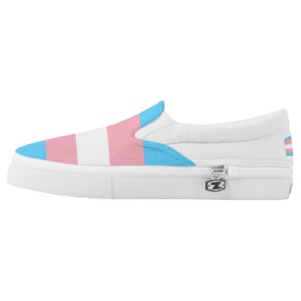 Transgender pride flag Slip On Shoes | Zazzle