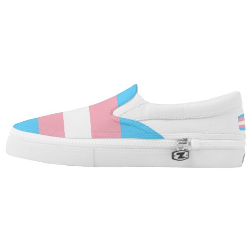 Transgender pride flag Slip On Shoes | Zazzle