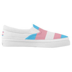 Transgender pride flag Slip On Shoes | Zazzle