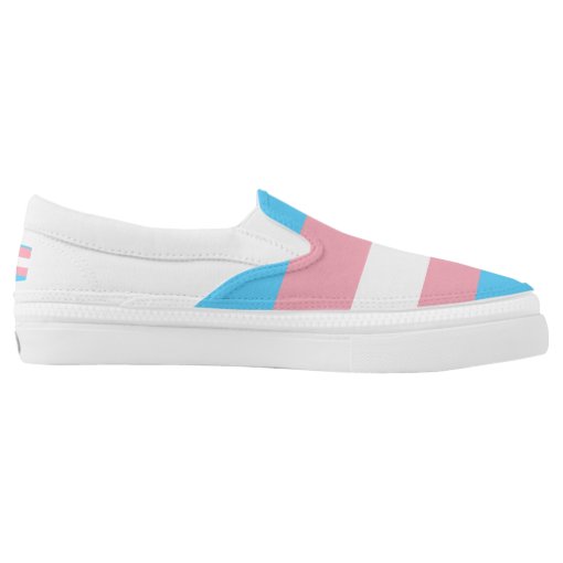 Transgender pride flag Slip On Shoes | Zazzle