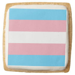 Transgender Pride Flag Square Shortbread Cookie | Zazzle