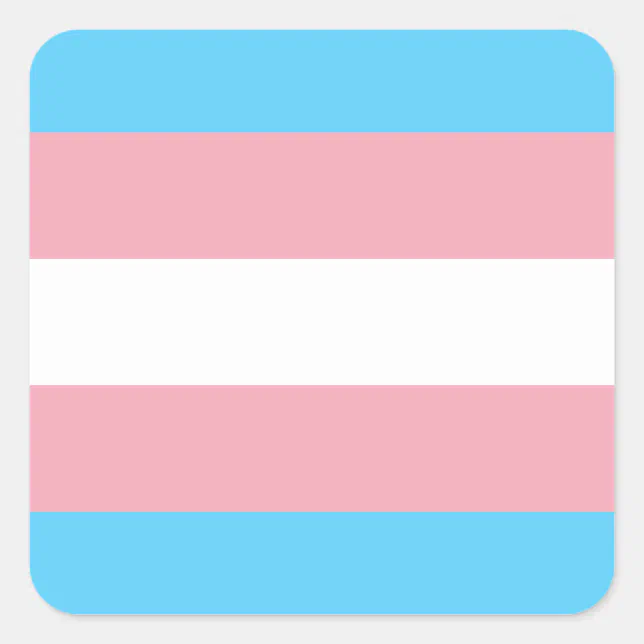 Transgender Pride Flag Square Sticker | Zazzle