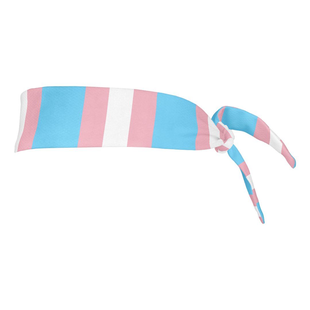 Transgender Pride Flag Tie Headband | Zazzle