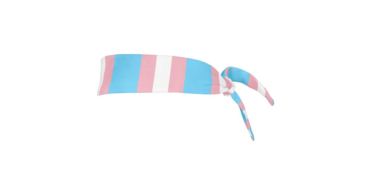 Transgender Pride Flag Tie Headband | Zazzle
