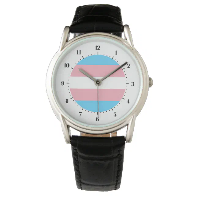Transgender pride flag watch | Zazzle