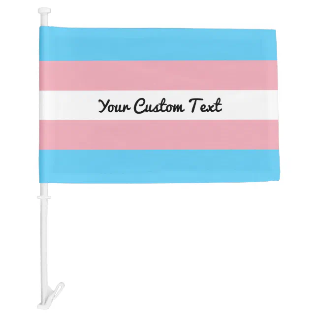Transgender pride flag with custom text | Zazzle