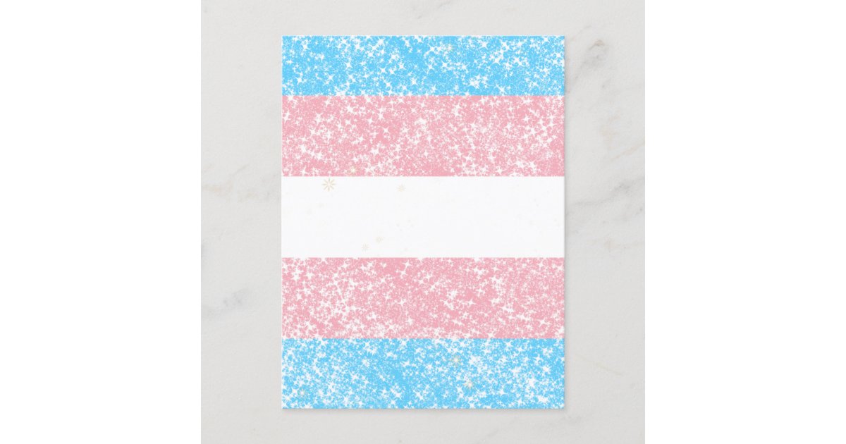 Transgender Pride Glitter Postcard | Zazzle
