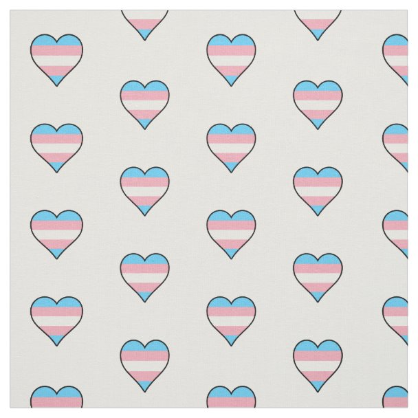 Trans Pride Flag Fabric | Zazzle.com