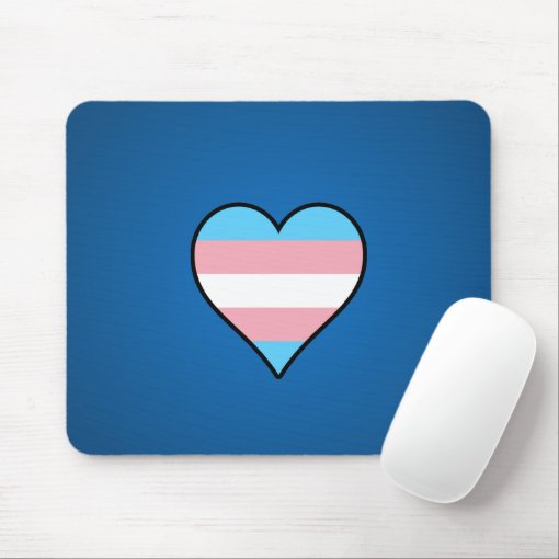Transgender pride hearts mouse pad | Zazzle