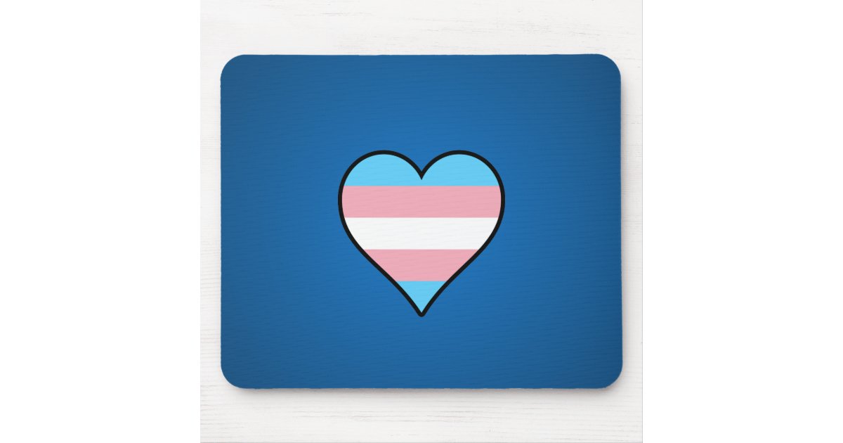 Transgender pride hearts mouse pad | Zazzle