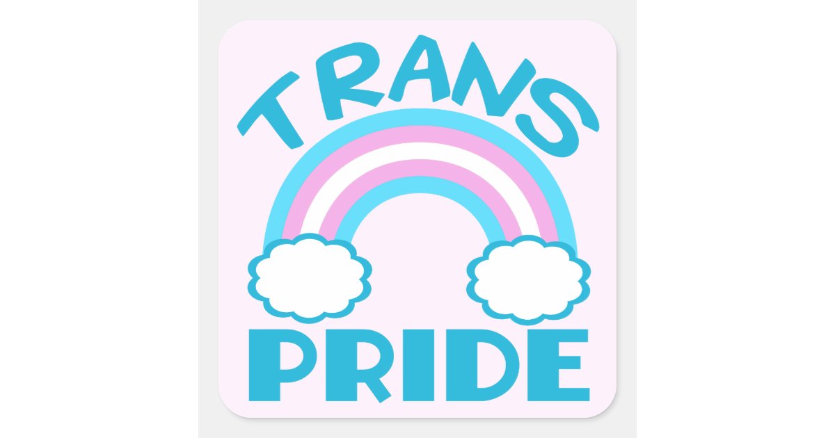 Transgender Pride Square Sticker | Zazzle
