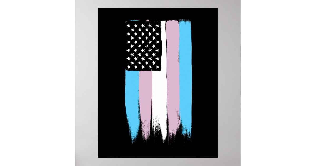 Transgender Pride Stars and Stripes Poster | Zazzle