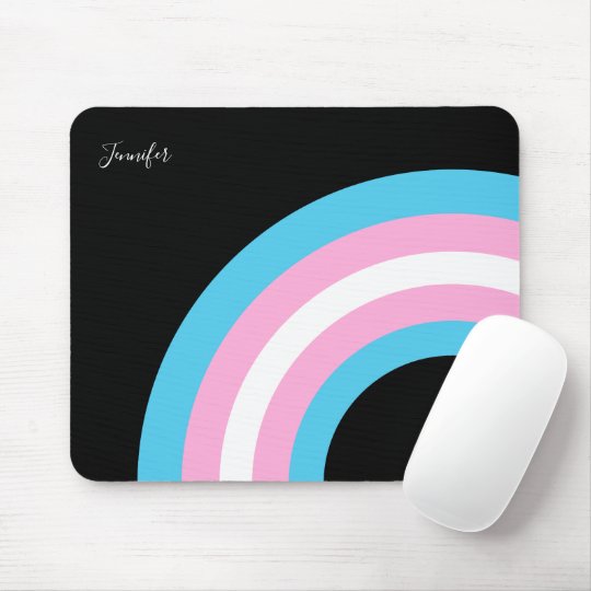 Transgender Rainbow Arc Pride Flag Personalized Mouse Pad | Zazzle.com