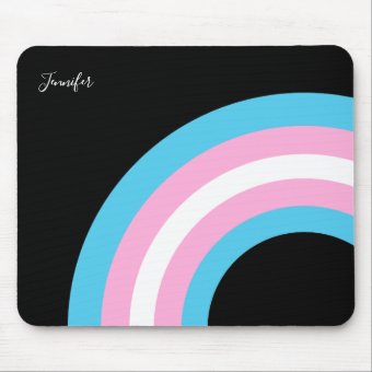Transgender Rainbow Arc Pride Flag Personalized Mouse Pad | Zazzle