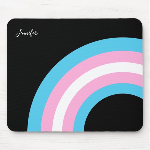 Transgender Rainbow Arc Pride Flag Personalized Mouse Pad | Zazzle