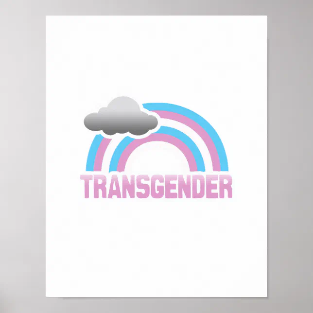 TRANSGENDER RAINBOW POSTER | Zazzle