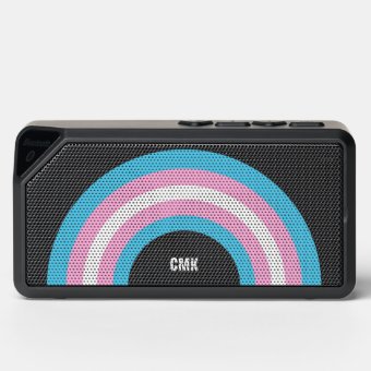 Transgender Rainbow Pride Flag Personalized Bluetooth Speaker | Zazzle