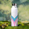 Transgender Rainbow Pride Flag Personalized Name Water Bottle | Zazzle