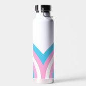 Transgender Rainbow Pride Flag Personalized Name Water Bottle | Zazzle