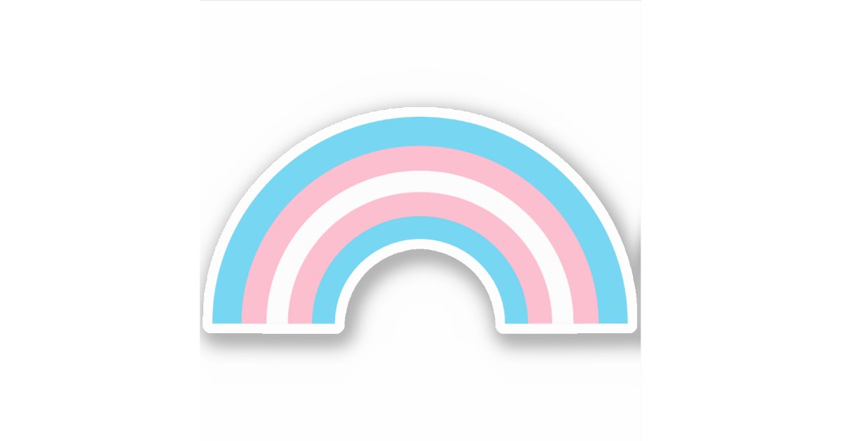 Transgender Rainbow Pride Flag Sticker | Zazzle