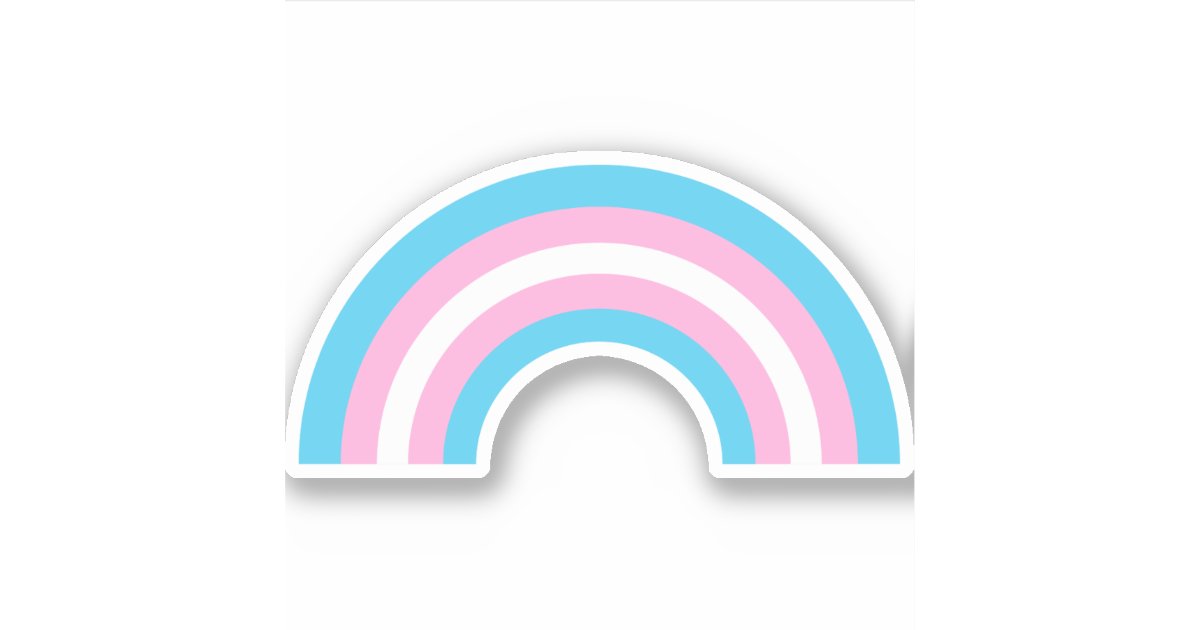 Transgender Rainbow Pride Flag Sticker | Zazzle