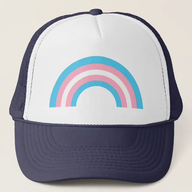 Transgender Rainbow Pride Flag Trucker Hat | Zazzle