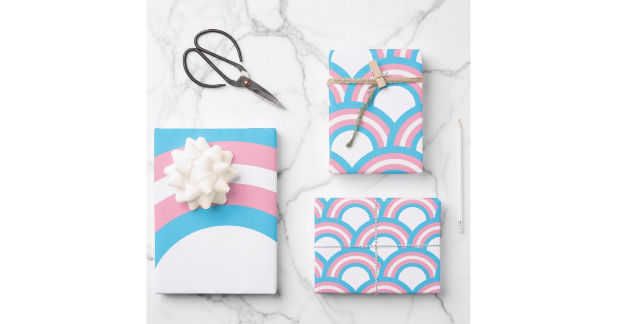 Transgender Rainbow Wrapping Paper Sheets | Zazzle