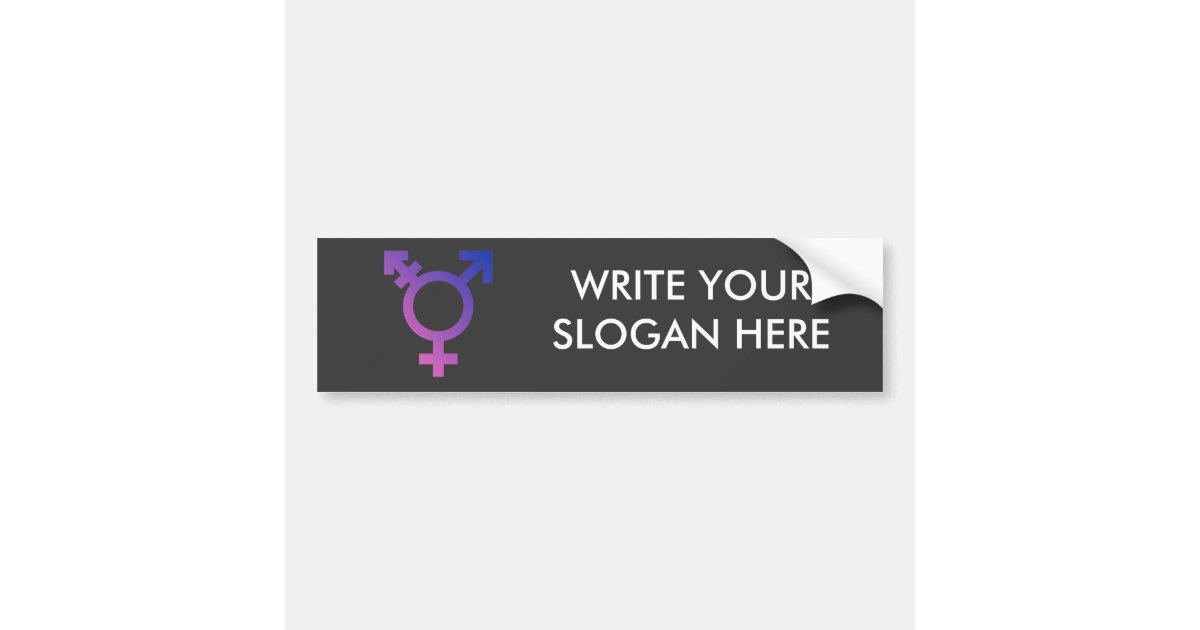 Transgender Symbol Bumper Sticker | Zazzle
