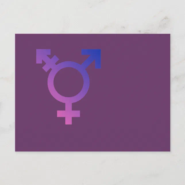 Transgender Symbol Postcard | Zazzle