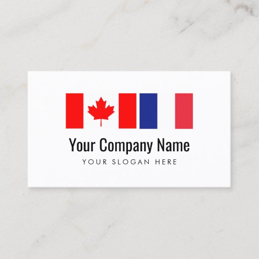 Translation Canadian English French translator Business Card | Zazzle