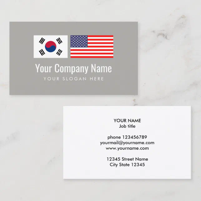 Translation service Korean English translator Business Card | Zazzle