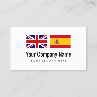 Translation services English Spanish translator Business Card | Zazzle