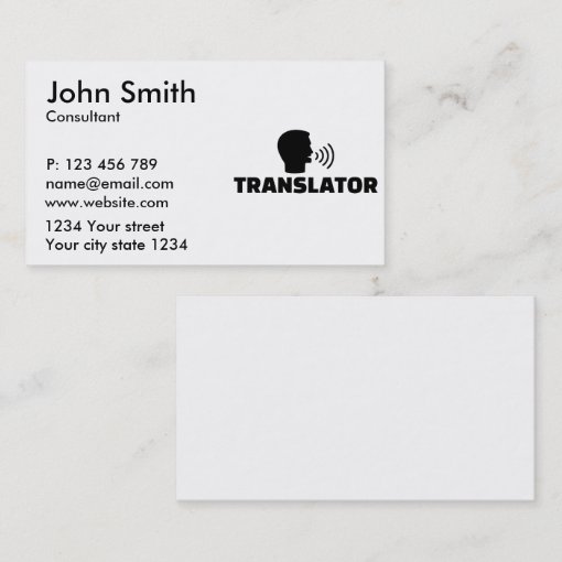 Translator Business Card | Zazzle