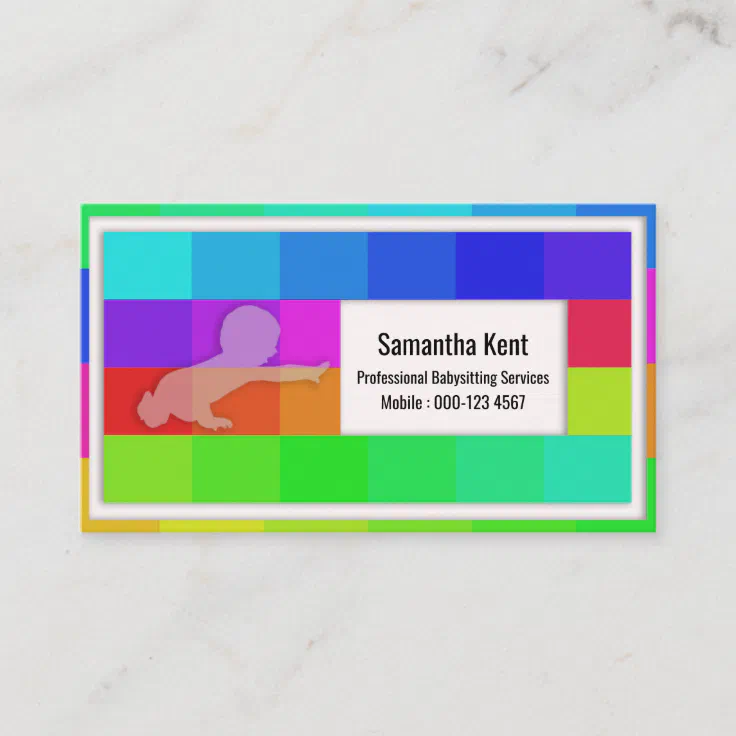 Translucent Baby Crawling Business Card | Zazzle