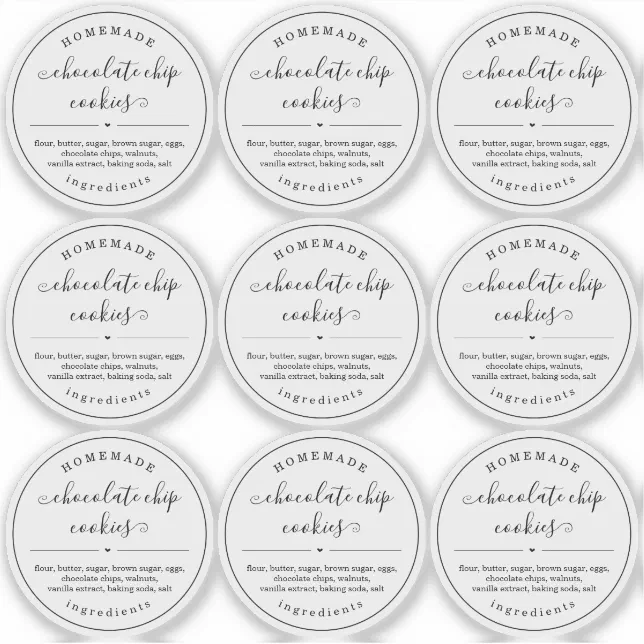 Translucent Clear Homemade Food Label Sticker | Zazzle