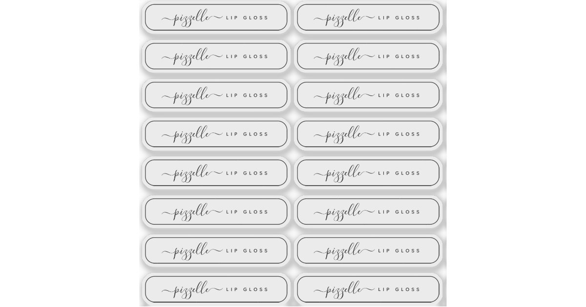 Translucent Clear Makeup Label, Lip Gloss Balm etc Sticker | Zazzle