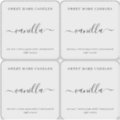 Translucent Clear Personalized Candle Labels | Zazzle