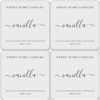 Translucent Clear Personalized Candle Labels | Zazzle