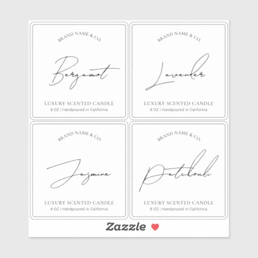 Translucent Clear Product Packaging Candle Label | Zazzle
