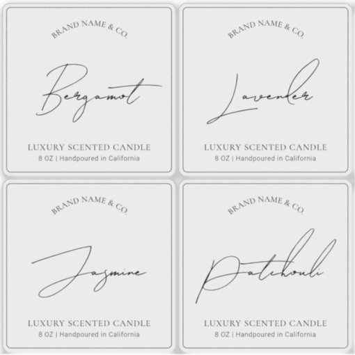 Translucent Clear Product Packaging Candle Label | Zazzle