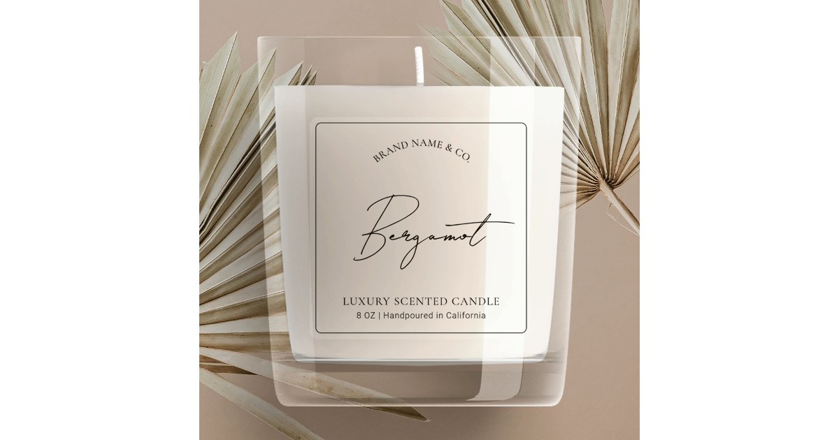 Translucent Clear Product Packaging Candle Label | Zazzle
