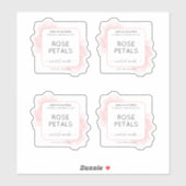 Translucent Pink Watercolor Clear Product Label | Zazzle