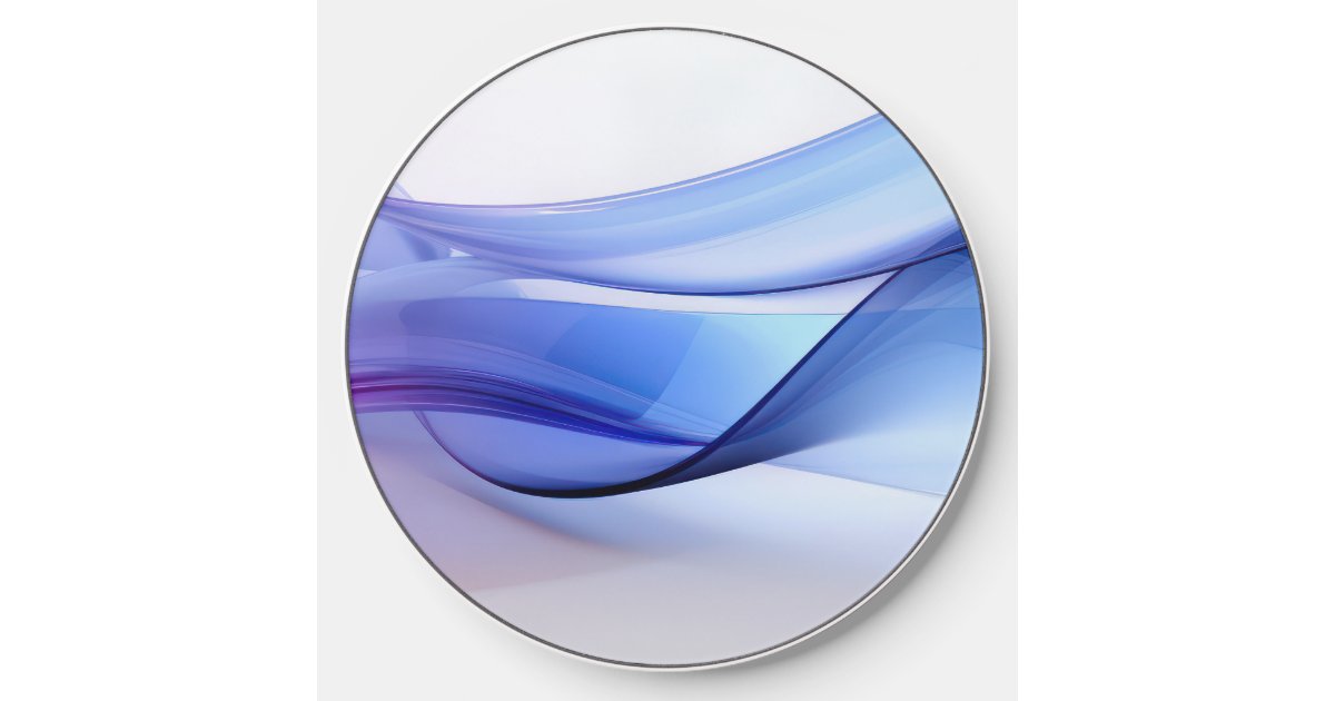 Transparent blue and lavender forms wireless charger | Zazzle