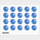 Transparent Blue Rings Classic Round Sticker | Zazzle
