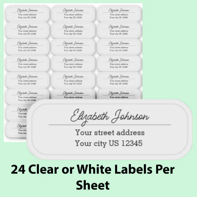 Transparent Custom Return Address Labels Clear | Zazzle