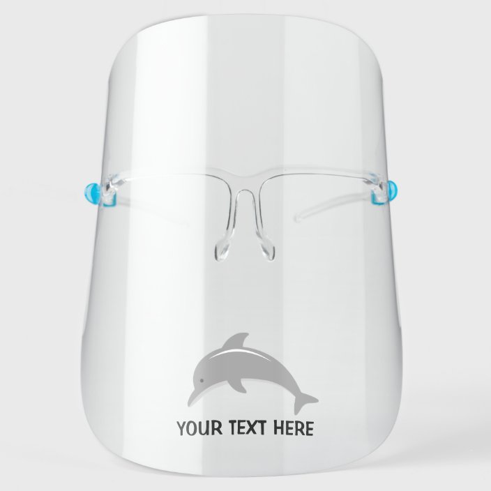 Transparent face shield mask with cute dolphin | Zazzle.com