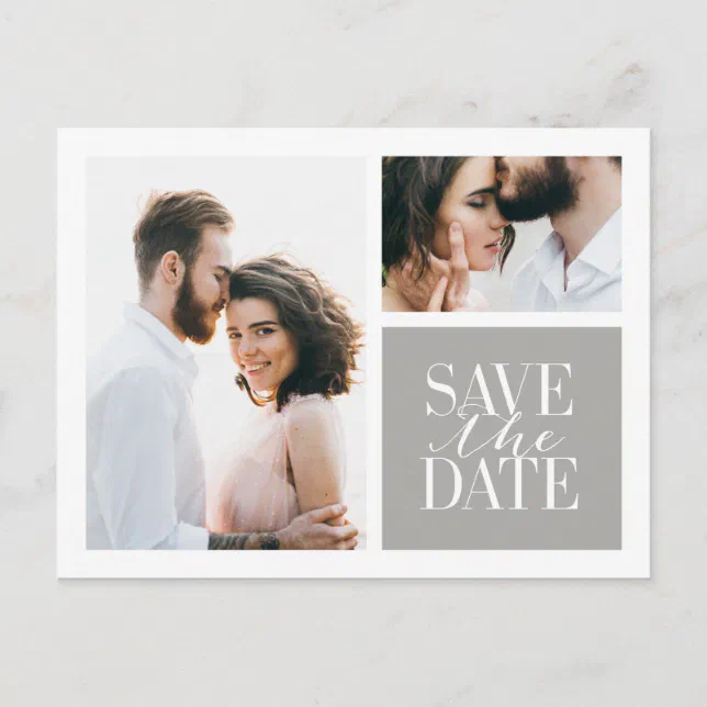 transparent glaze elegant modern announcement postcard | Zazzle