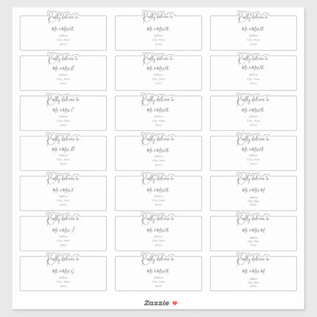Transparent Guest Address Labels, Stylish Script Sticker | Zazzle