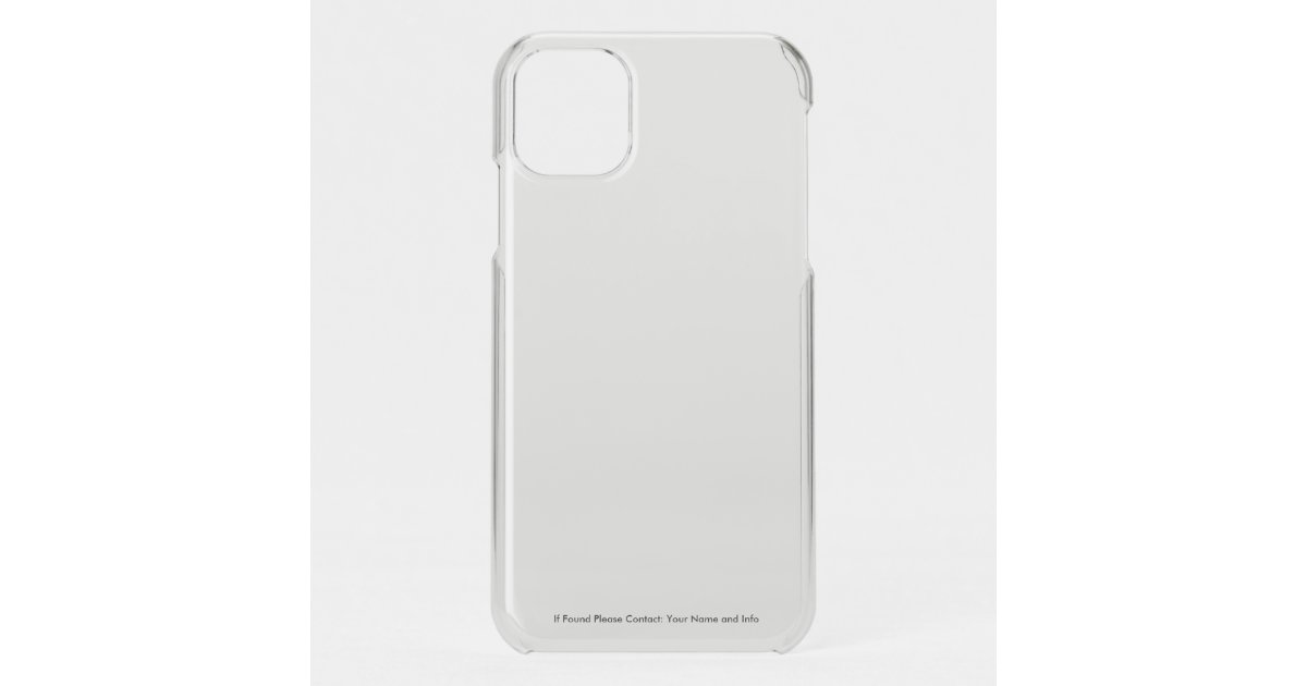 Transparent iPhone Case with Custom ID Information | Zazzle
