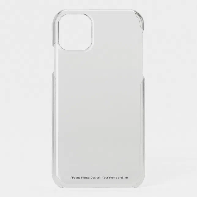 Transparent iPhone Case with Custom ID Information | Zazzle